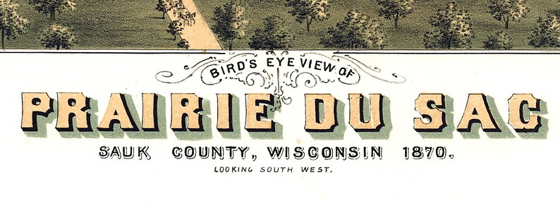 1870 Panoramic Map of Prairie Du Sac Sauk County Wisconsin - Etsy