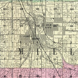 1903 Farm Line Map of Grant County Indiana - Etsy