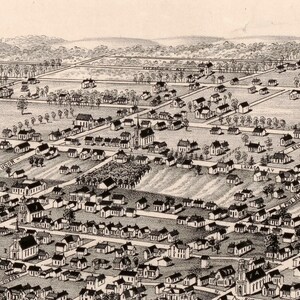 1885 Panoramic Map of Paris Lamar County Texas - Etsy