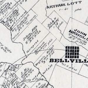 1879 Farm Line Map of Austin County Texas - Etsy