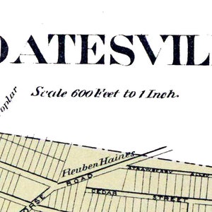 1873 Town Map of Coatesville Chester County Pennsylvania - Etsy