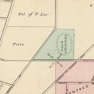 1878 Town Map of Platteville Grant County Wisconsin - Etsy