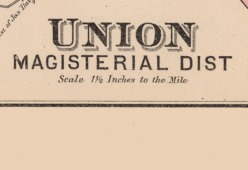1886 Map of Union District Wood County West Virginia - Etsy