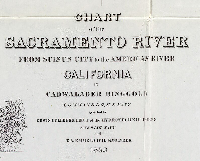 1850 Nautical Chart of the Sacramento River California - Etsy