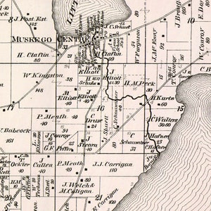 1873 Map of Muskego Township Waukesha County Wisconsin - Etsy