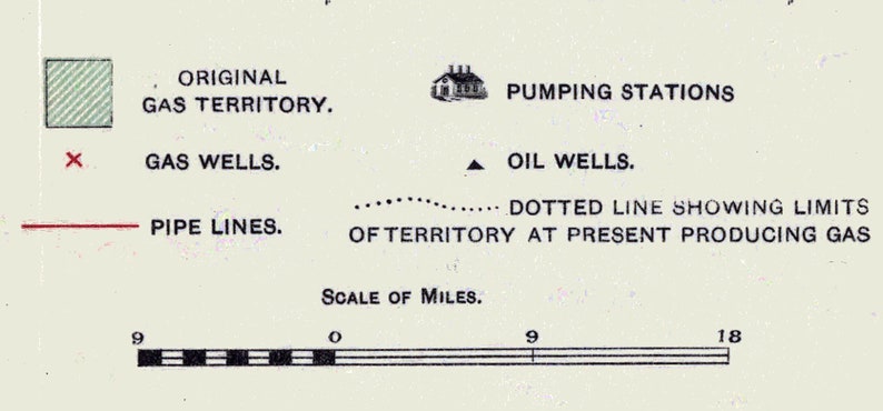 1897 Map of the Indiana Natural Gas Field - Etsy