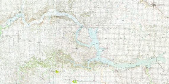 1980 Map of Lake Sakakawea North Dakota Minot Williston | Etsy