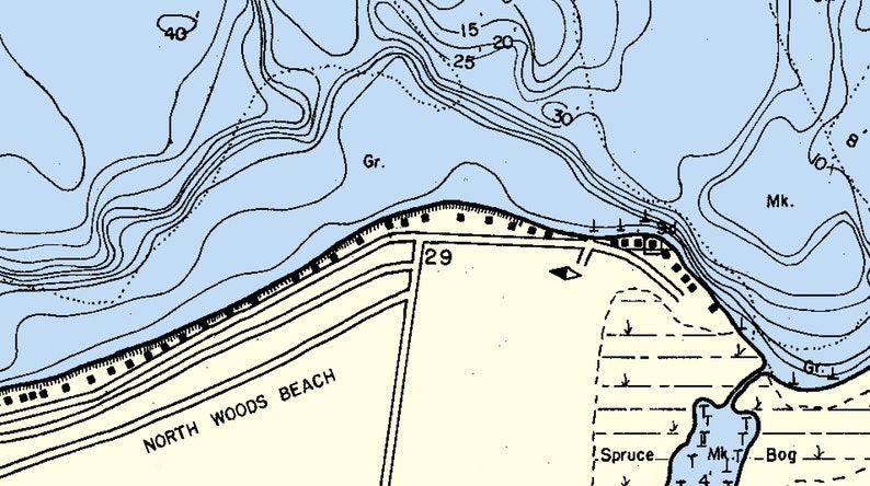 1964 Map of Grindstone Lake Sawyer County Wisconsin - Etsy