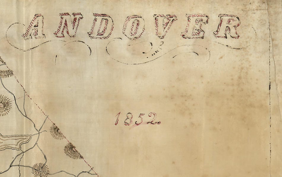1852 Map of Andover Massachusetts - Etsy