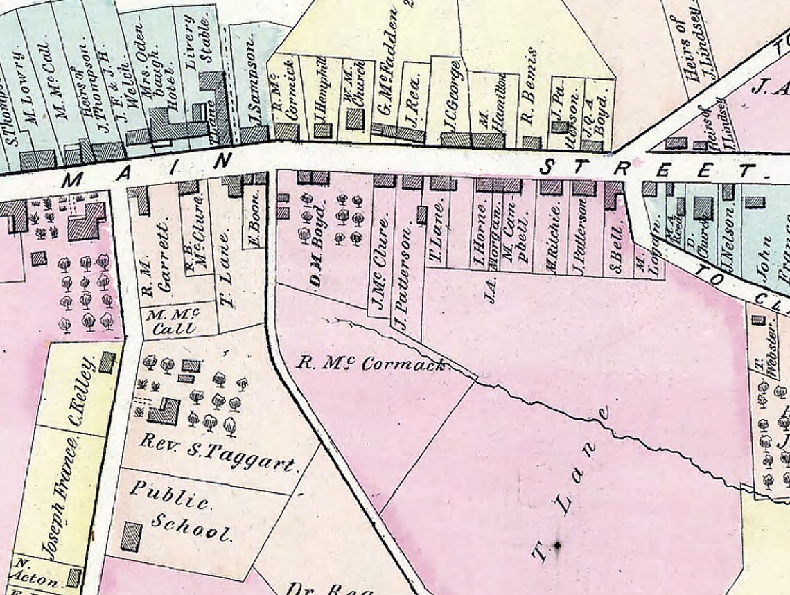 1876 Map of West Middletown Washington County Pa - Etsy