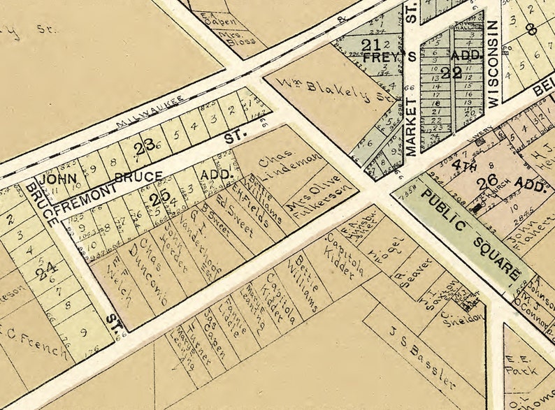 1907 Town Map of Darien Walworth County Wisconsin - Etsy