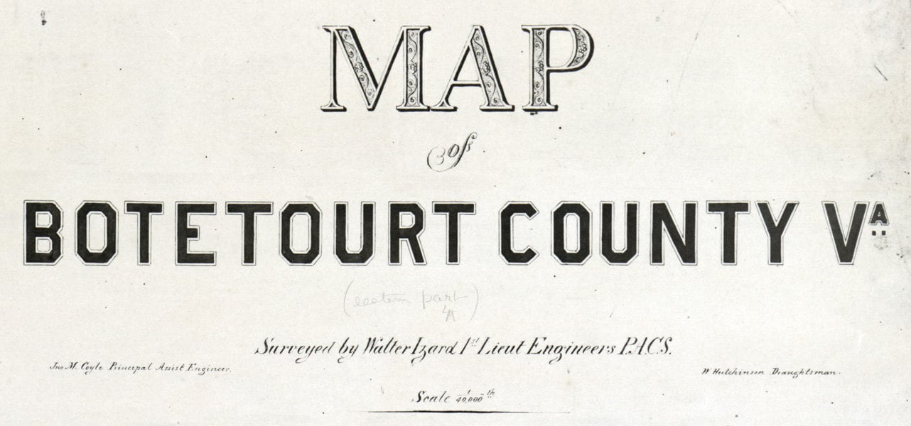 1860 Map of Botetourt County Virginia Family Names Genealogy - Etsy