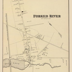 1878 Map of Forked River New Jersey - Etsy