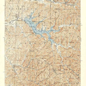 1909 Topo Map of Summerfield Ohio Quadrangle Senecaville Lake - Etsy