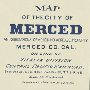 1897 Map of the City of Merced Merced County California - Etsy