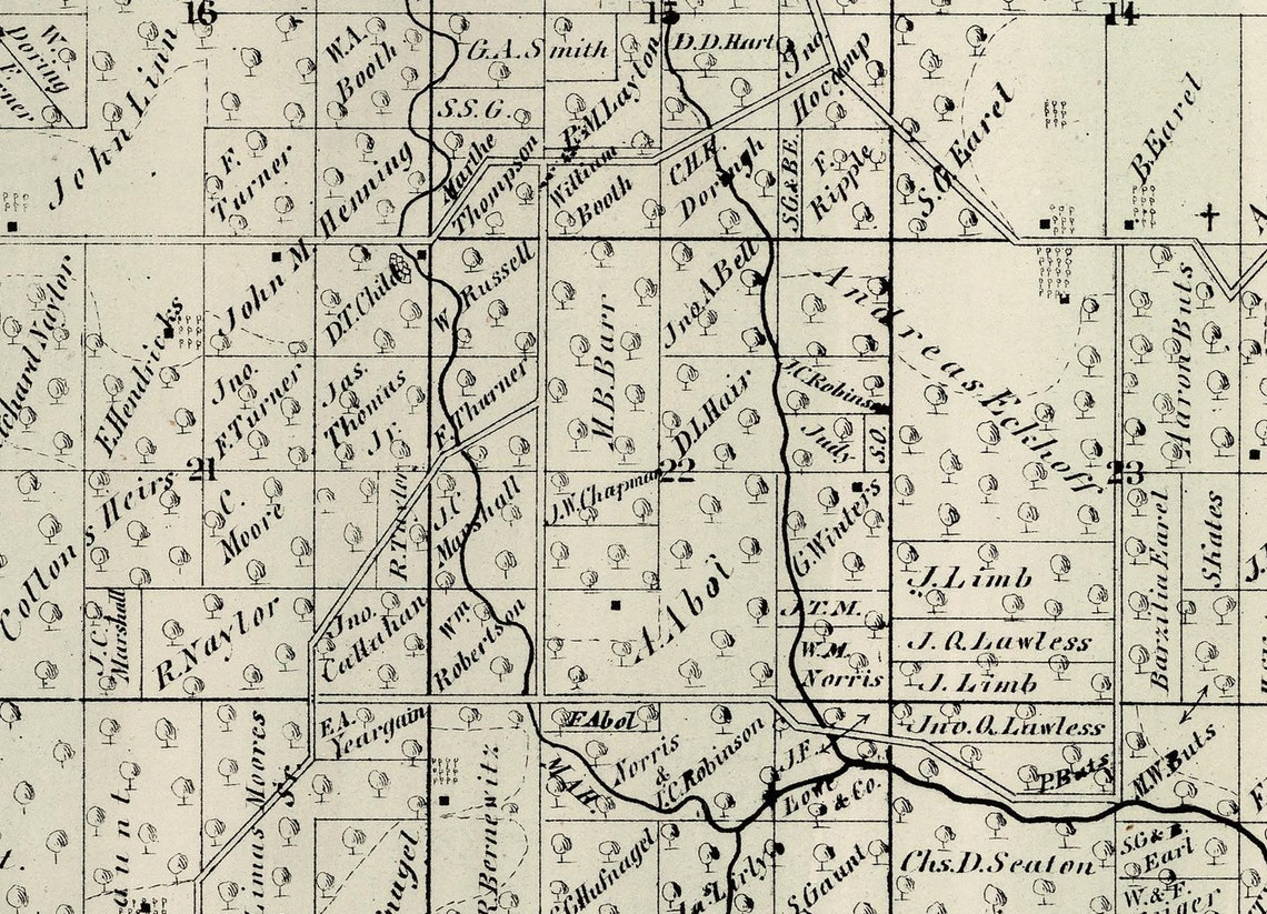 1872 Map of Columbus Township Adams County Illinois | Etsy