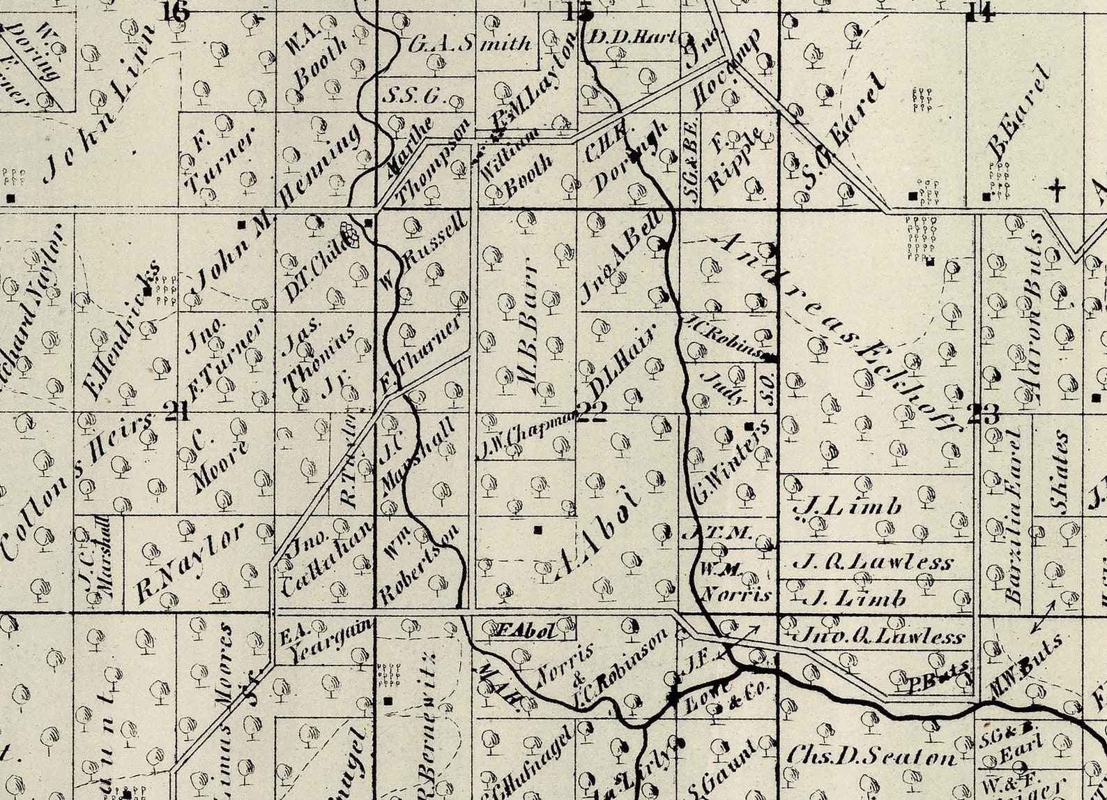 1872 Map of Columbus Township Adams County Illinois | Etsy