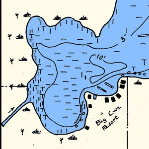 1937 Map of Mitchell Lake Wexford County Michigan - Etsy