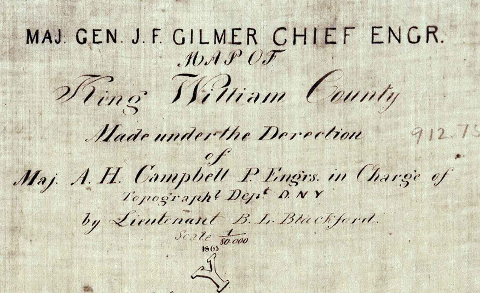 1865 Map of King William County Virginia | Etsy