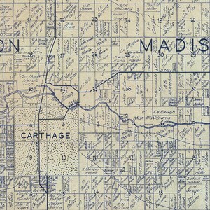 1941 Farm Line Map of Jasper County Missouri - Etsy