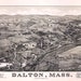 1884 Panoramic Map of Dalton Massachusetts - Etsy