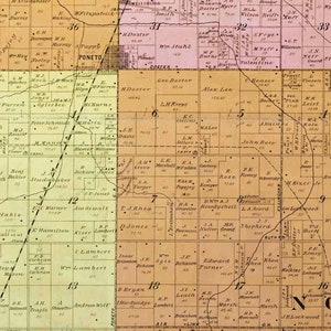 1901 Map of Wells County Indiana - Etsy UK