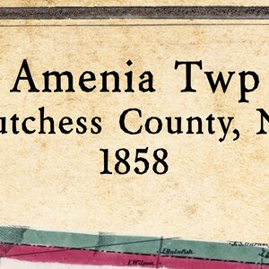 1858 Map of Amenia Township Dutchess County New York - Etsy