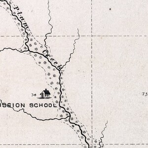 1887 Map of Kickapoo Indian Reservation Brown County Kansas - Etsy