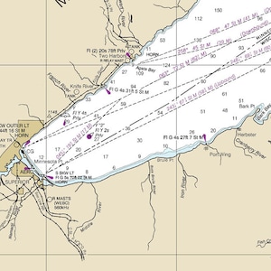 2016 Nautical Map of Lake Superior - Etsy