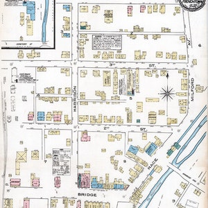 1885 Town Map of Frenchtown Hunterdon County New Jersey - Etsy