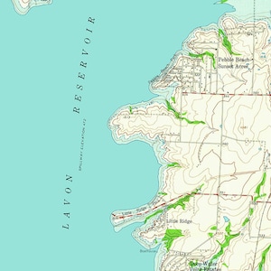 1963 Map of Lavon Lake Texas - Etsy