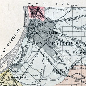 1901 Map of St Clair County Illinois - Etsy