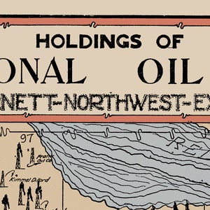 1920 Oil Field Map of Burkburnett Texas - Etsy