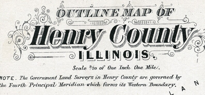 1893 Map of Henry County Illinois Cambridge - Etsy