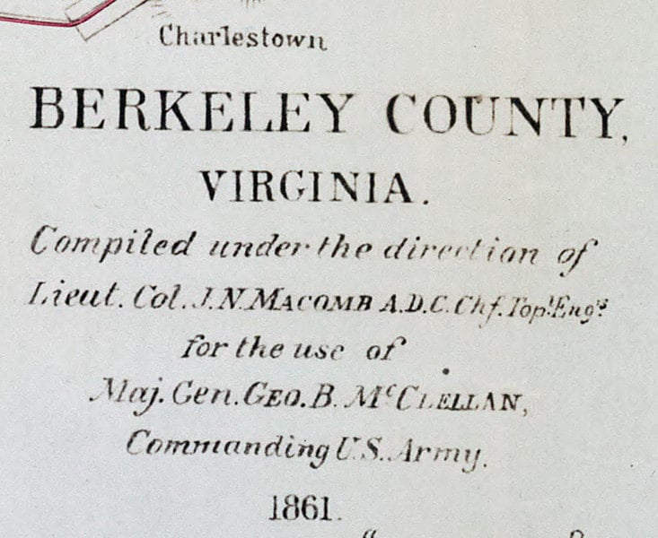 1861 Map of Berkeley County Virginia | Etsy