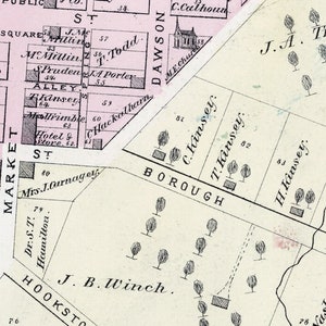 1876 Town Map of Georgetown Beaver County Pennsylvania - Etsy