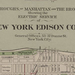 1904 Map of Manhattan and Bronx New York - Etsy