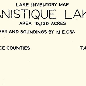 1936 Map of Manistique Lake Mackinac and Luce County Michigan - Etsy