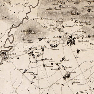 1828 Map of Napoli Italy Naples Mount Vesuvius - Etsy