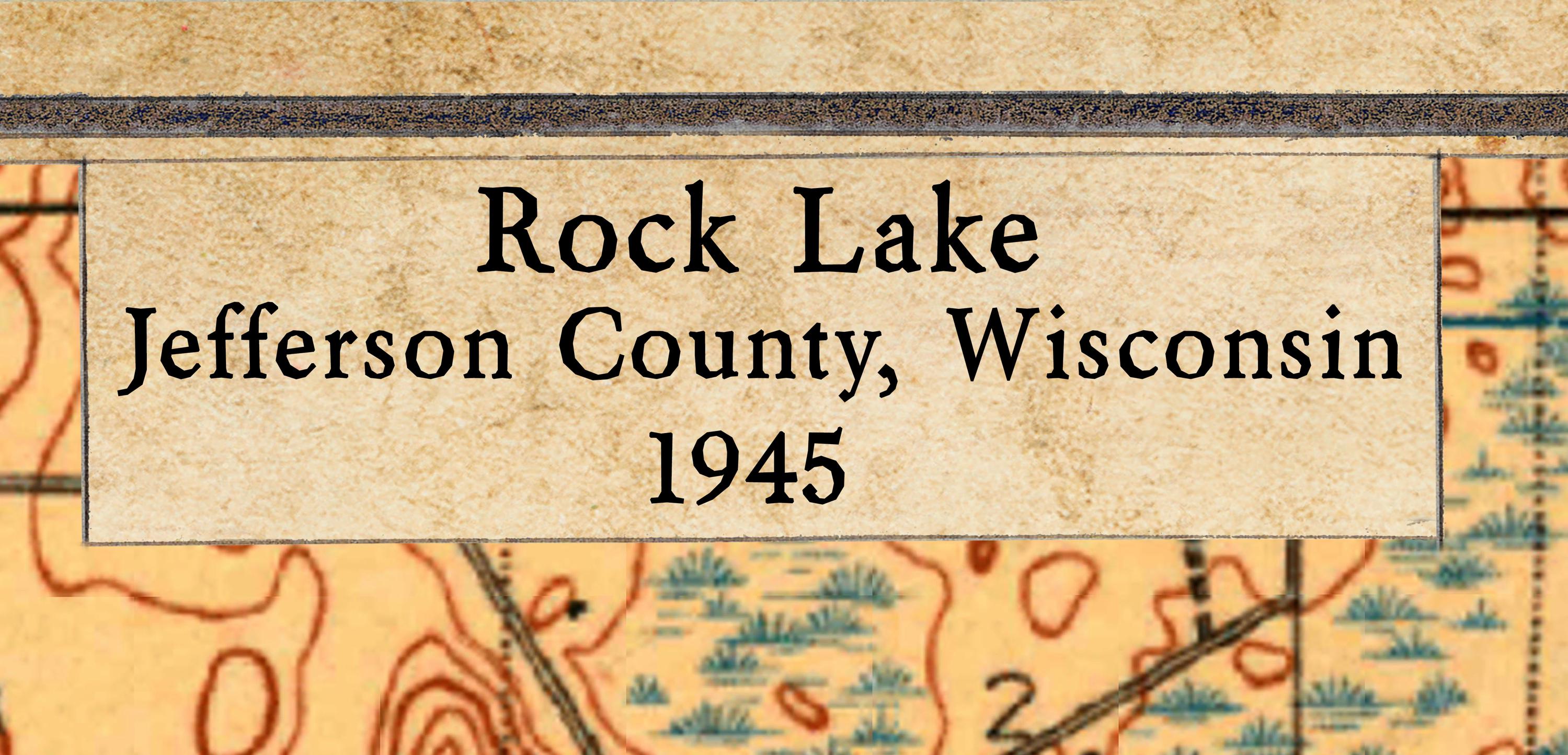1945 Map of Rock Lake Jefferson County Wisconsin - Etsy