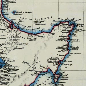 1843 Map of New Zealand - Etsy