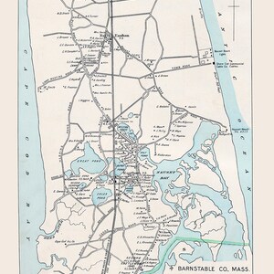 1910 Map of Eastham Barnstable County Massachusetts - Etsy