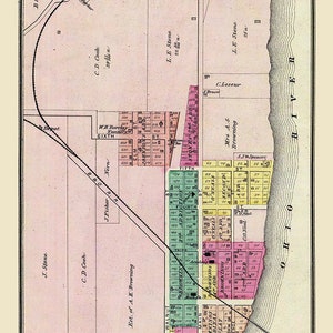 1877 Map of Belpre Washington County Ohio - Etsy