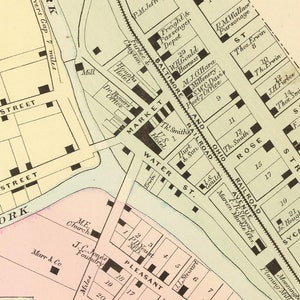 1873 Map of Mannington Marion County West Virginia - Etsy