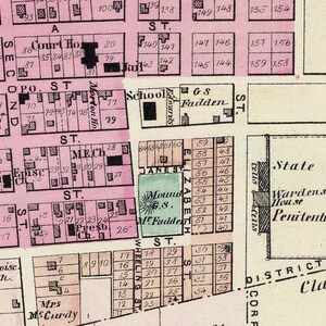 1877 Map of Moundsville Marshall County West Virginia - Etsy