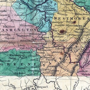 1829 Map of Pennsylvania - Etsy