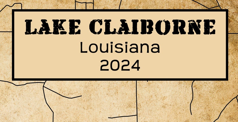 2024 Map of Lake Claiborne Claiborne Parish Louisiana - Etsy
