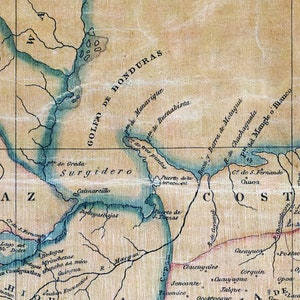 1826 Map of Guatemala - Etsy