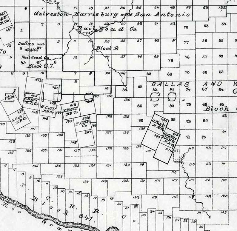 1898 Farm Line Map of Presidio Brewster & Foley Counties Texas - Etsy