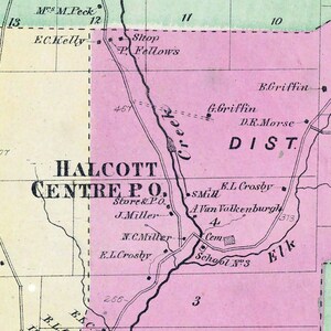 1867 Map of Halcott Greene County New York - Etsy
